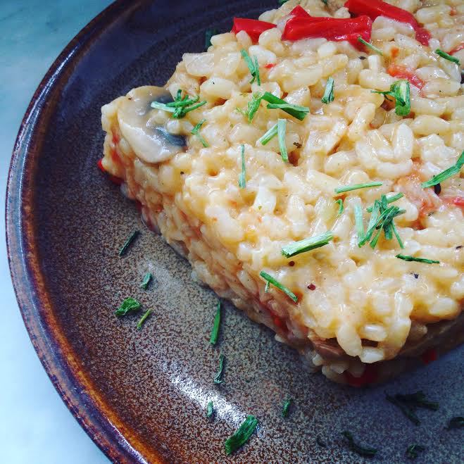 Zeleninové rizoto so sójovým mäsom